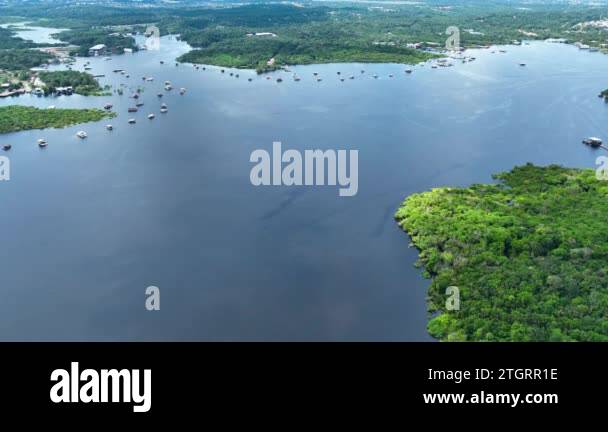 Manaus Brazil. Taruma River at Amazon Forest affluent of giant Black ...