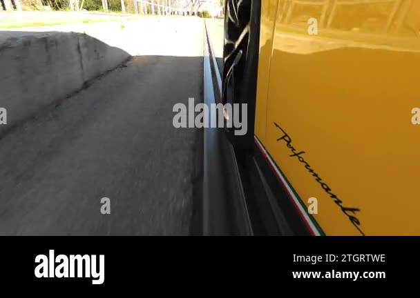 ROME, ITALY - NOVEMBER 7, 2022: Rotating Lamborghini wheel in motion ...