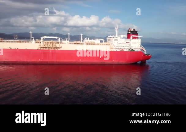 LNG Tanker ''Tristar Ruby'' at Anchor in Trinidad. Gas tanker Stock Video Footage - Alamy