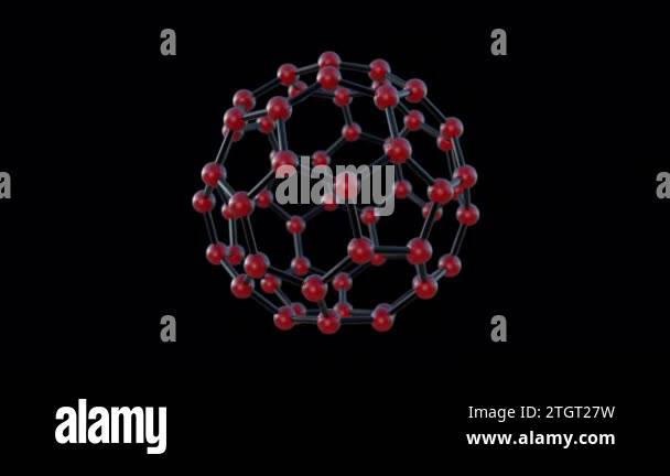 Bucky Ball Molecule animation with transparent (alpha) background Stock ...