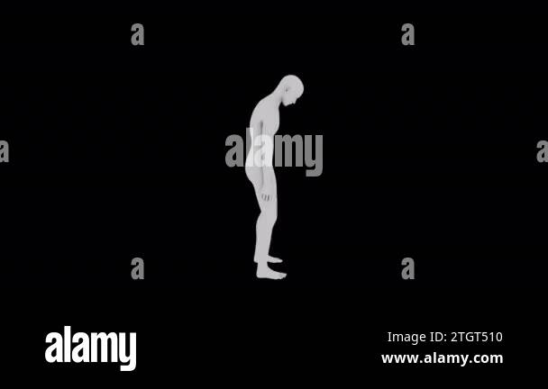 Sad Human animation with transparent (alpha) background Stock Video ...