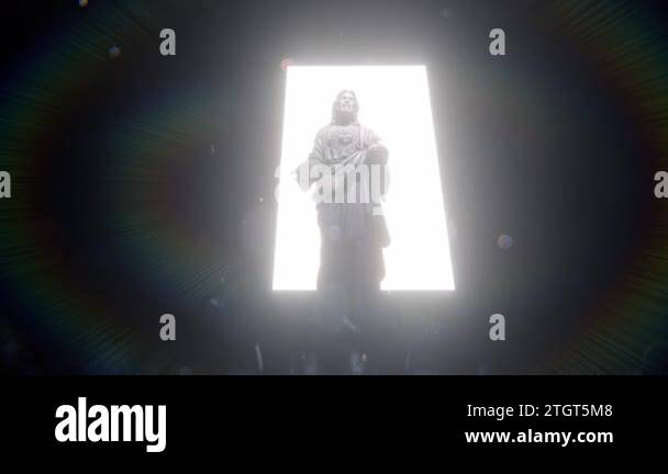 Jesus and Light Gate animation in 3D Stock Video Footage - Alamy