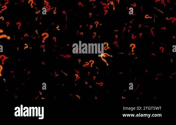 Question mark symbols falling down in black background Stock Video ...