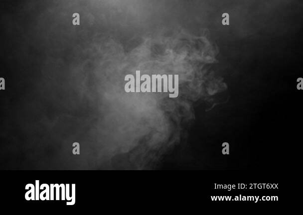 Rotating Fog Cloud in Slow Motion on Dark Backdrop. Realistic ...