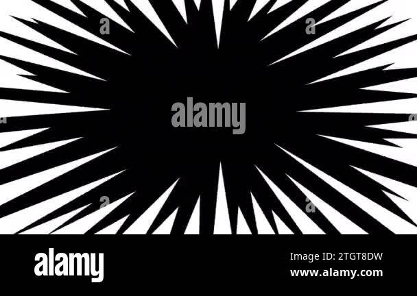 Alarm animation with white dynamic lines on a black screen. The concept ...