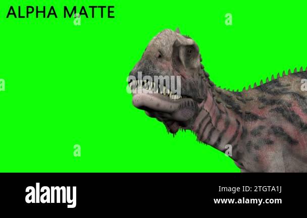 Dinosaur animation on green screen. GI realistic render Stock Video ...