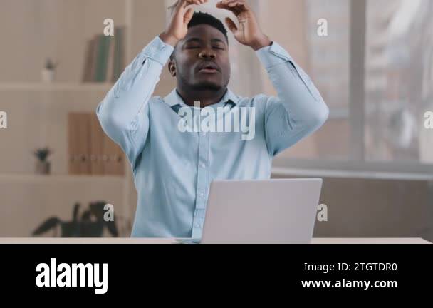 Frustrated shocked african businessman american adult man student work ...