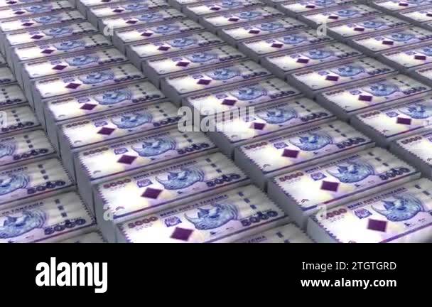 Tanzania 5000 Shillings Banknotes Money Stack Background Animation ...