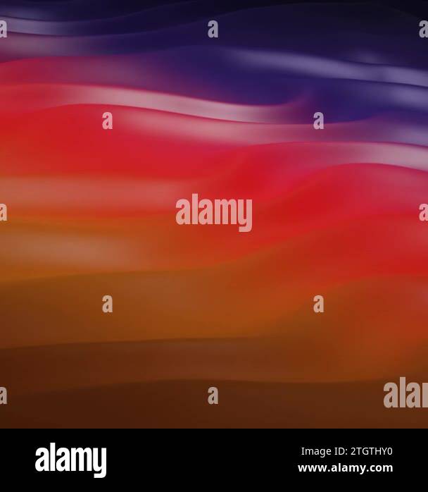 Curved shapes of colors degrading forming a series of waves. Abstract ...