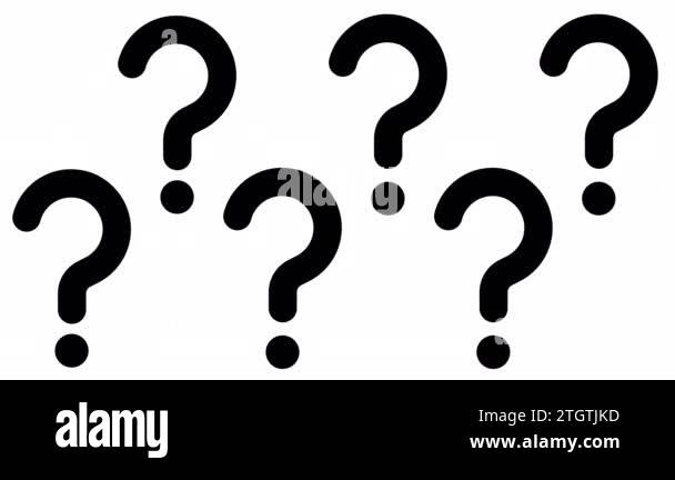 Animated question mark, footage to represent the idea concept. 4k ...
