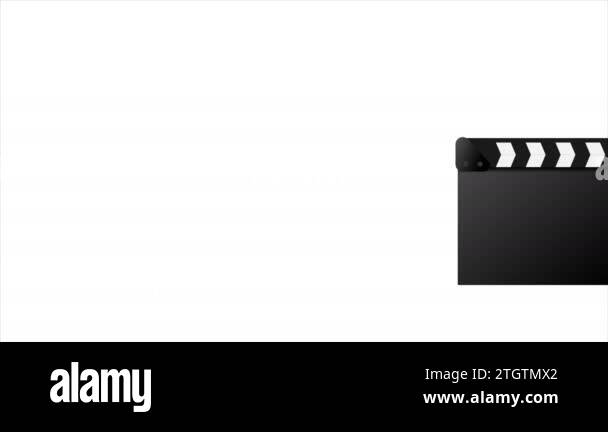 Cinema clapper animation. Clapper board. cinematography concept ...
