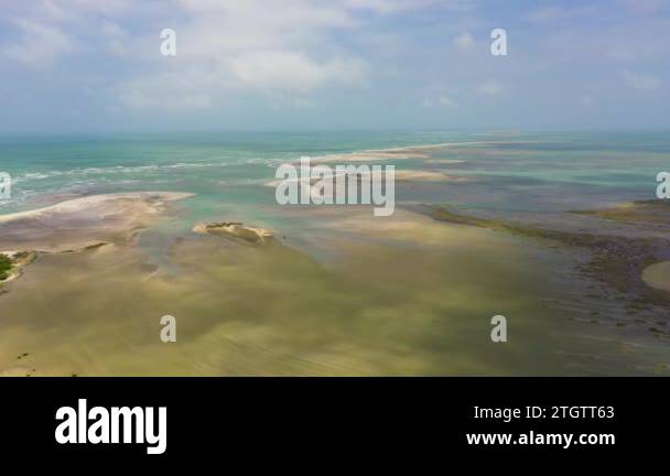 Natural limestone shoals, between Pamban Island, also known as ...