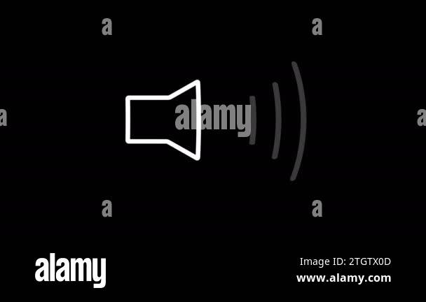 4K Render of animated speaker icon. Sound Icon audio music speaker ...