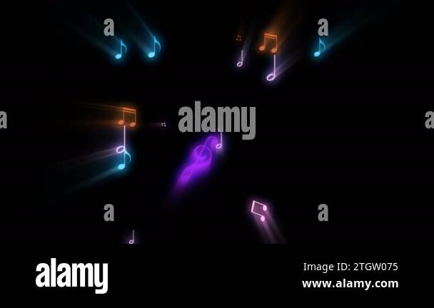 Musical note streaming up in melody with composer. Musical Notes Flying ...