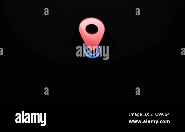 HD Location Pin pointer on Map animated cartoon on Green screen ...
