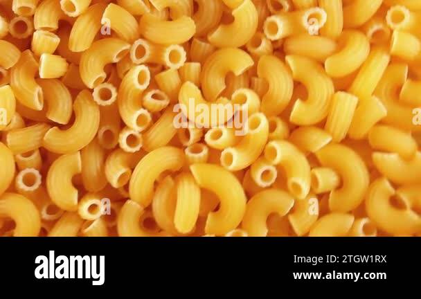 Uncooked Chifferi Rigati Pasta - Top View. Fat and Unhealthy Food ...