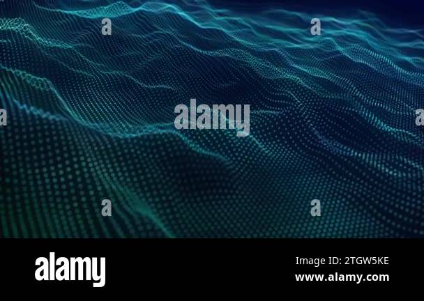 Dynamic wave. Digital technology background. 3d rendering. Seamless ...