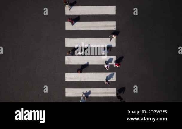 People Walking Over Crosswalk background video animation Stock Video ...