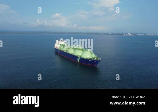 LNG Carrier BW Tatiana Anchored at Acajutla roads. LNG BW Tatiana. FSRU ...