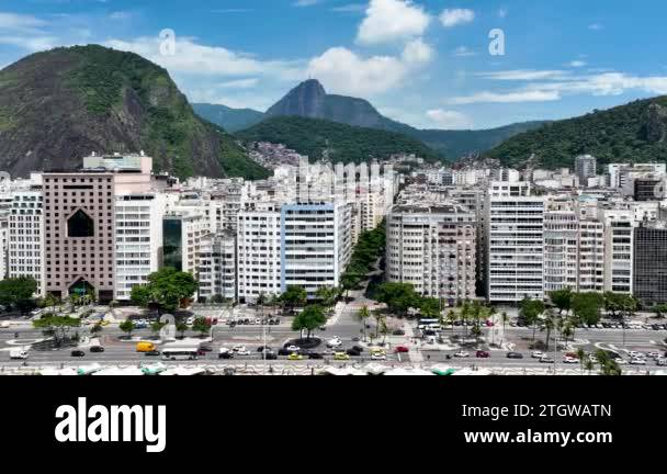 Coastal Buildings At Copacabana Beach In Rio De Janeiro Brazil. Travel ...