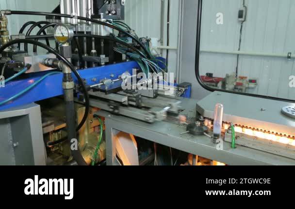 Production of plastic bottles.Automatic system. The production of ...