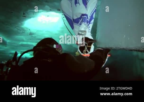 Scuba diving in Arctic at geographic North Pole Stock Video Footage - Alamy