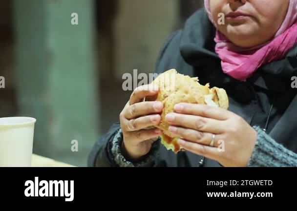 Poor lady enjoying charity lunch Stock Videos & Footage - HD and 4K ...