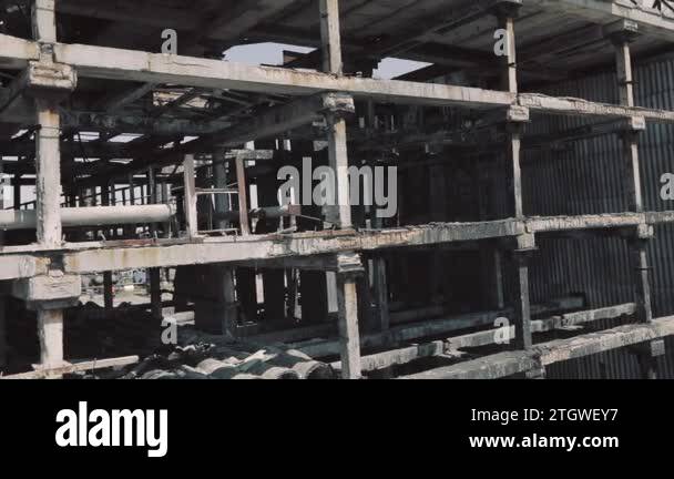 Cooling tower from a drone. Industrial cooling towers. wet cooling ...