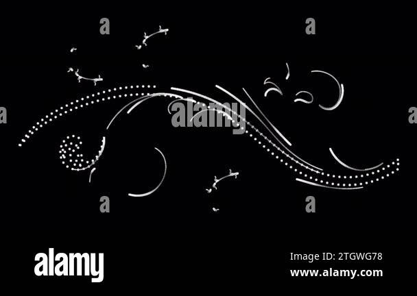 Beautiful Animated floral shapes on transparent background Stock Video ...