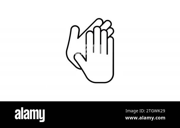Clapping hands. Cartoon Hands Clapping. 4k animation Stock Video ...
