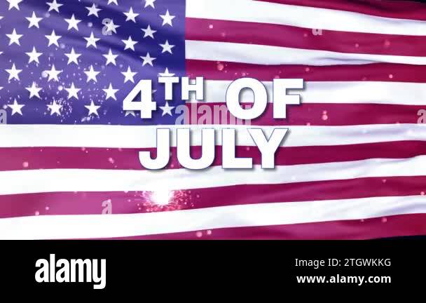 Happy 4th of July Independence day greeting animated background with ...