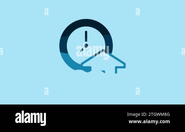 Blue Time is money icon isolated on blue background. Money is time ...