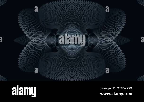 Fantastic Seamless Loop Animation Of A Symmetrical Futuristic Wire