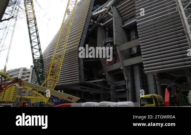 Santiago Bernabeu. Exterior of the Santiago Bernabu stadium in full ...