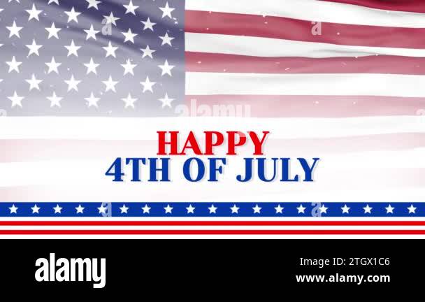 Happy 4th of July Independence day greeting animated background with ...