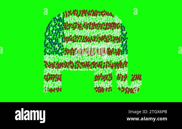 Large group of hands gathered together to form the elephant symbol with ...