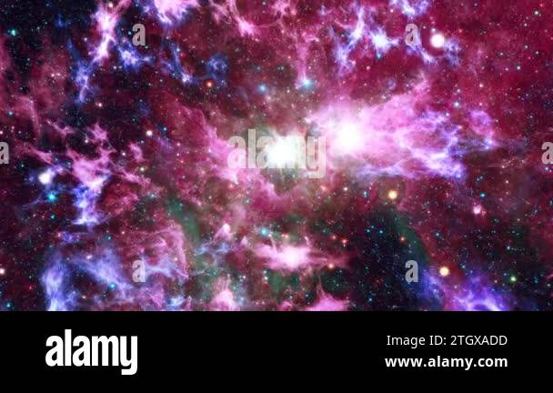 Space Flight deep space exploration travel to The Great Carina Nebula ...