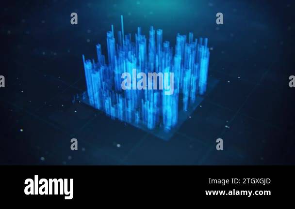 Futuristic city Hologram, Abstract Buildings in Cyberspace. Business and Technology Concept ...