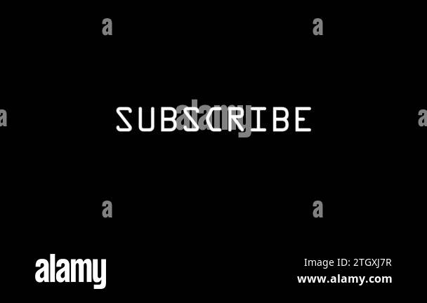 White picture of SUBSCRIBE word on a black background. blogger fans ...