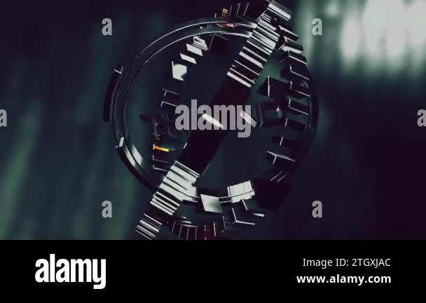 The End abstract technology cinematic outtro title. 4K 3D render ...