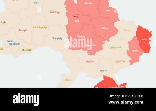 Map of air alarms. Ukraine war Map. Alarm Map. War in Ukraine. Attacked ...