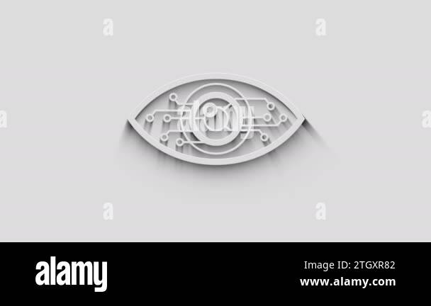 Cyber eye espionage big brother hacking spy and intelligence symbol ...