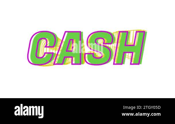 This is the animated kinetic typography of the word cash, with the echo ...