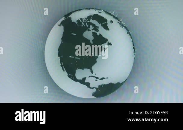 World map with different targets for cyber attack. Hacking and ...