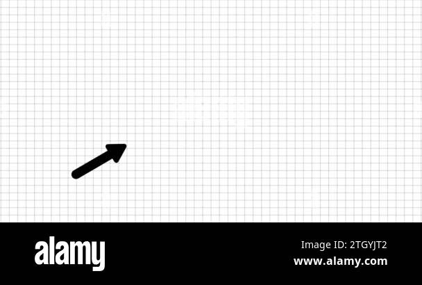 Animated growing arrow over dot line world map. business graph showing ...