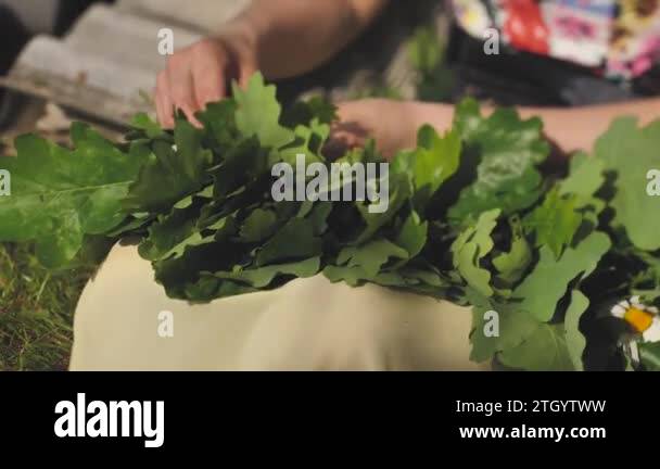 A man with a crown on his head. Oak leaf wreath on the head ...