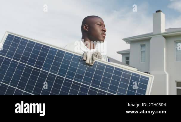 African man holding solar panel Stock Videos & Footage - HD and 4K ...