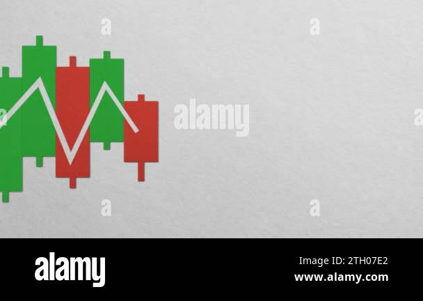 paper candlestick chart The direction of the graph is going up and down ...