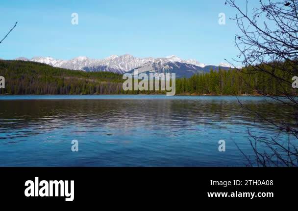 Pyramid lake mountain jasper national park Stock Videos & Footage - HD ...