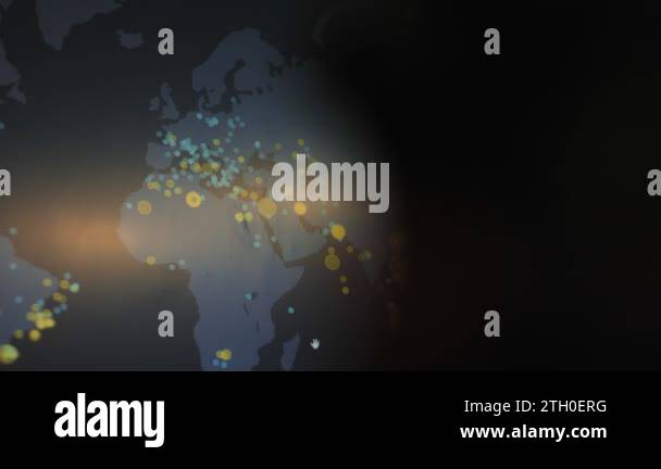 World map with different targets for cyber attack. Hacking and ...
